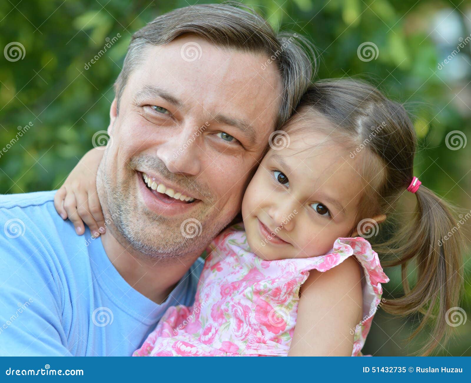 Father hugging daughter stock image. Image of nature - 51432735