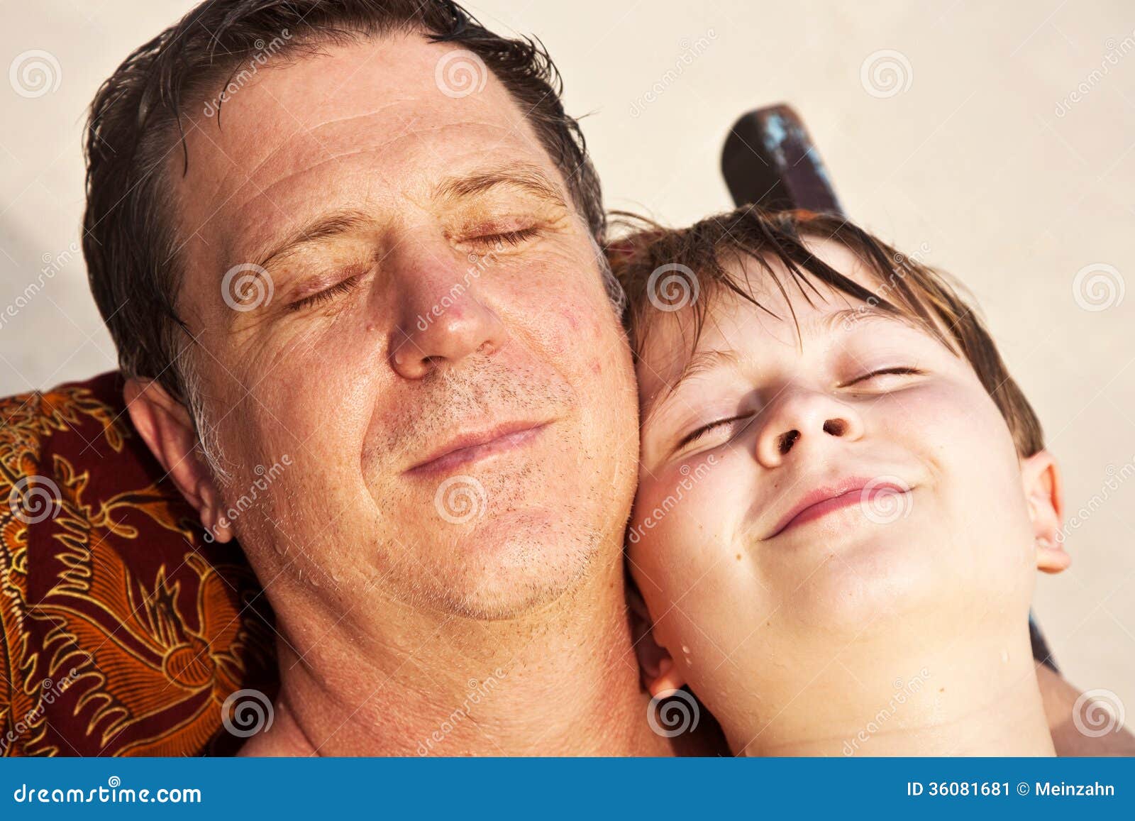 Father Hugging His Happy Smiling Stock Image - Image of faces, hugging ...