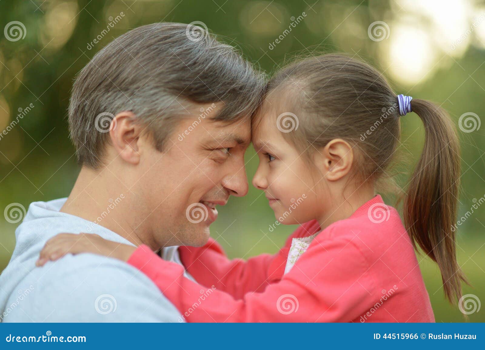 Father Hugging His Little Daughter Stock Photo - Image of girl, care ...