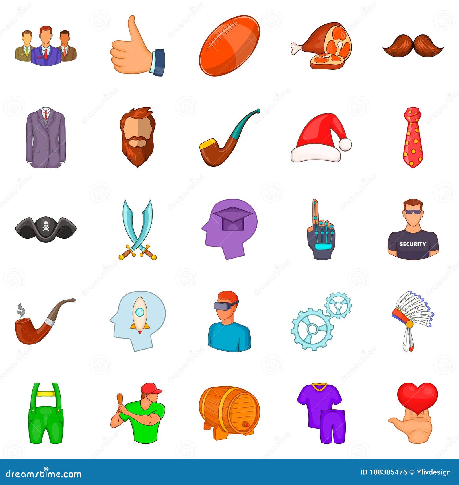 Father Icons Set, Cartoon Style Stock Vector - Illustration of ...