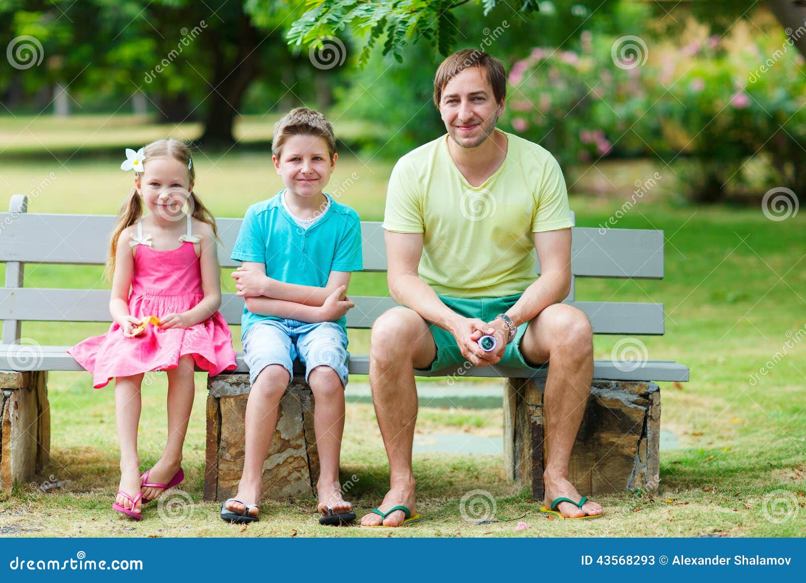 Father and kids outdoor stock image. Image of face, adorable - 43568293
