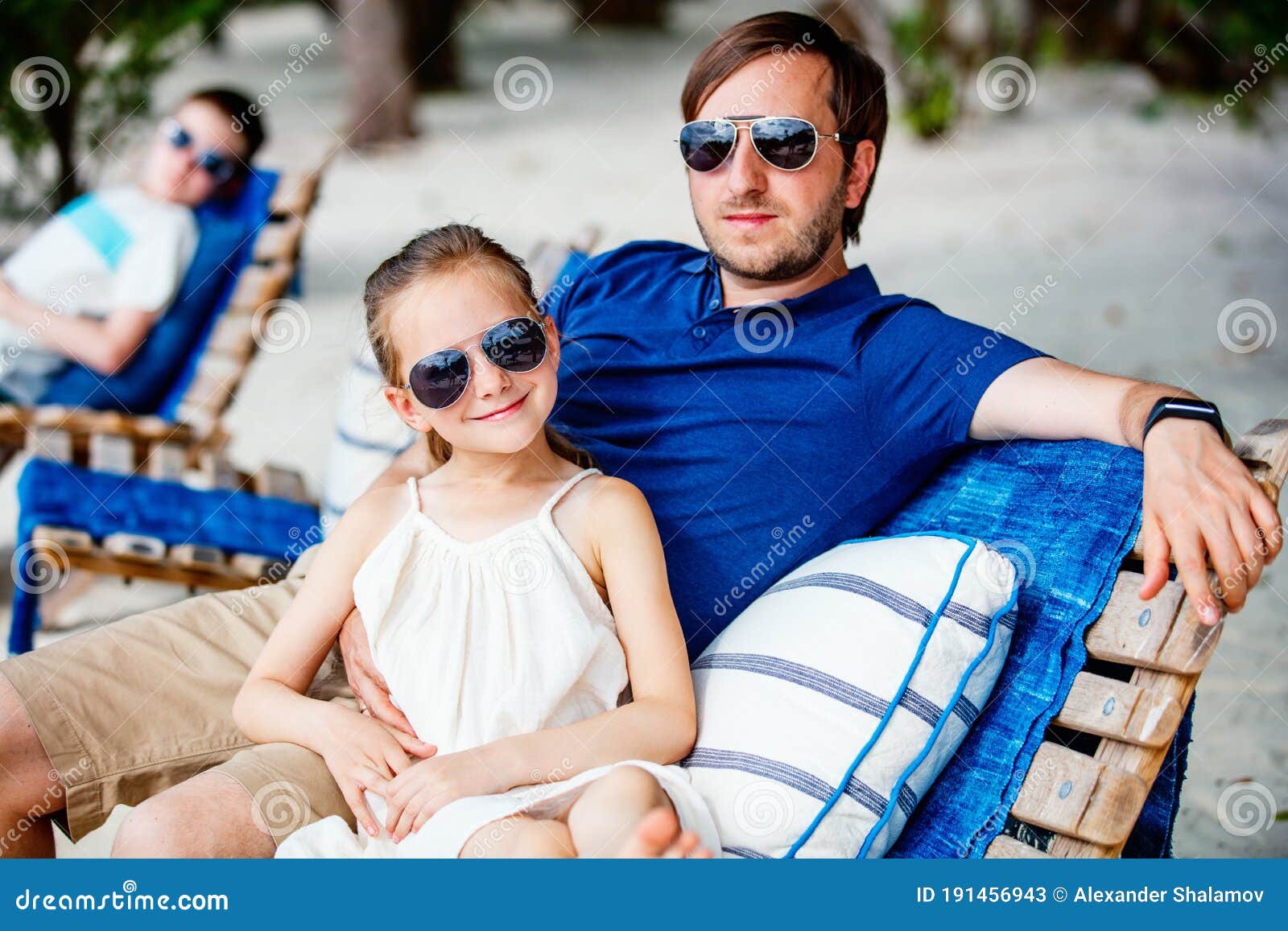 Father and Kids on Vacation Stock Image - Image of caucasian, summer ...