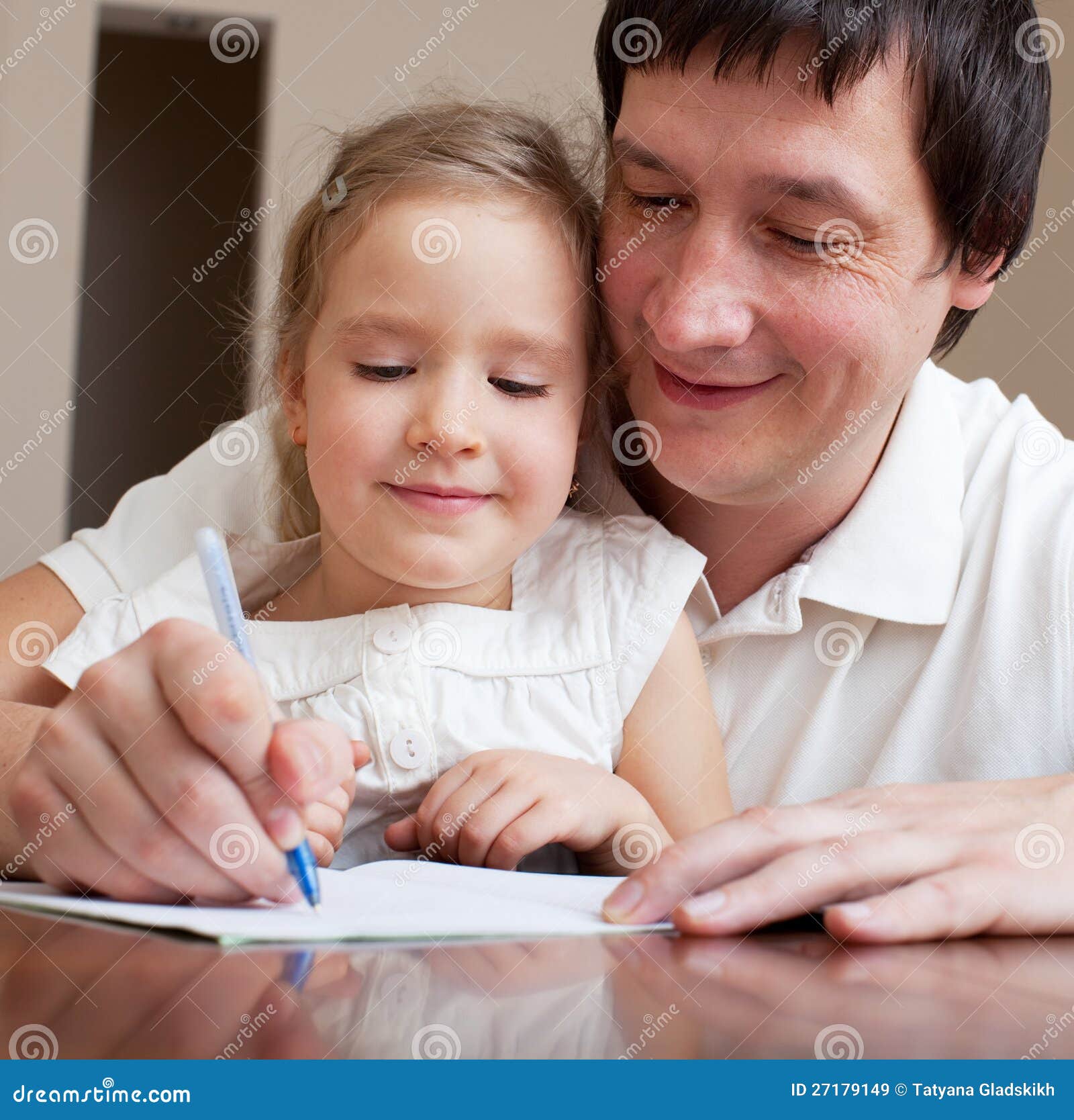 Father learning daughter stock image. Image of father - 27179149