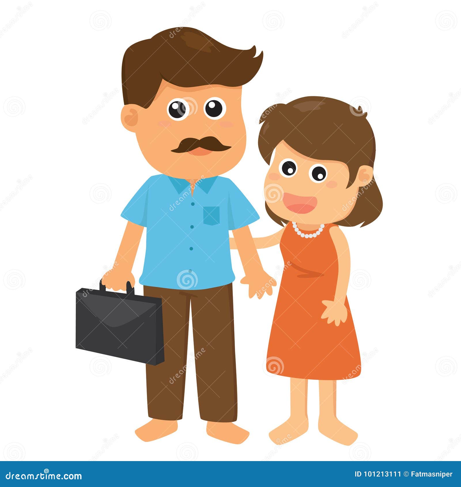 Father and mother stock illustration. Illustration of daddy - 101213111