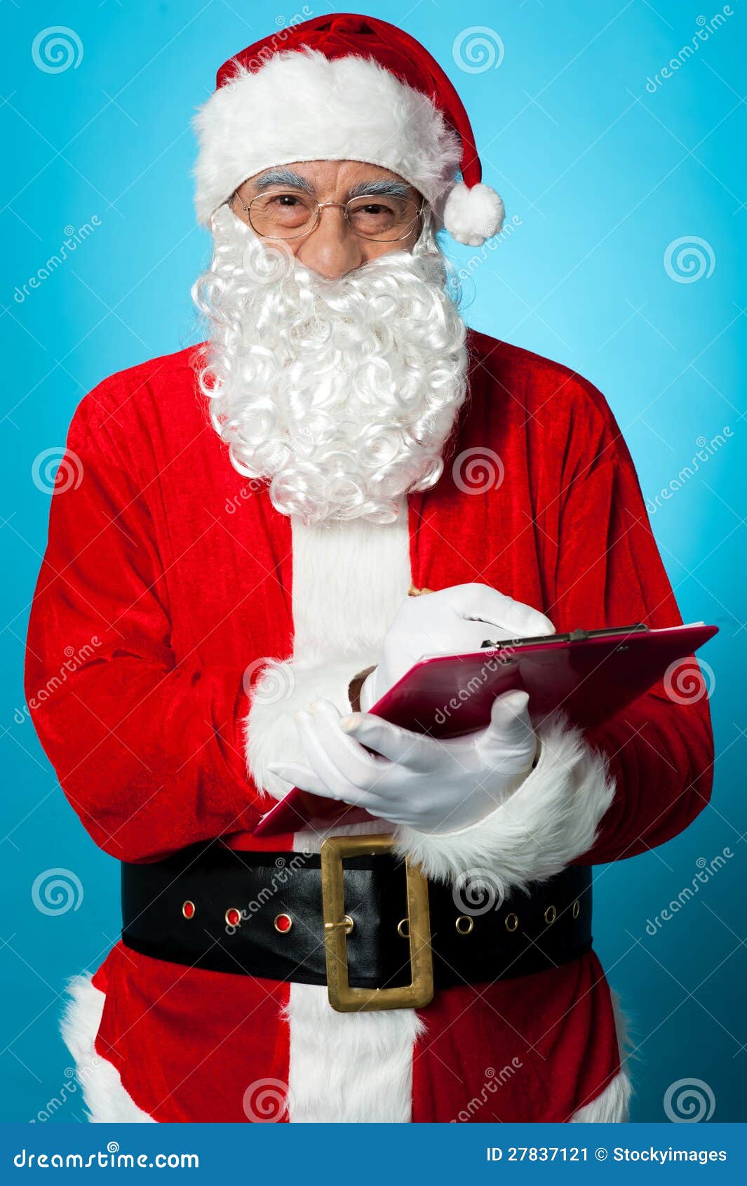 Father Nicholas Preparing a List of Gift Stock Image - Image of kringle ...