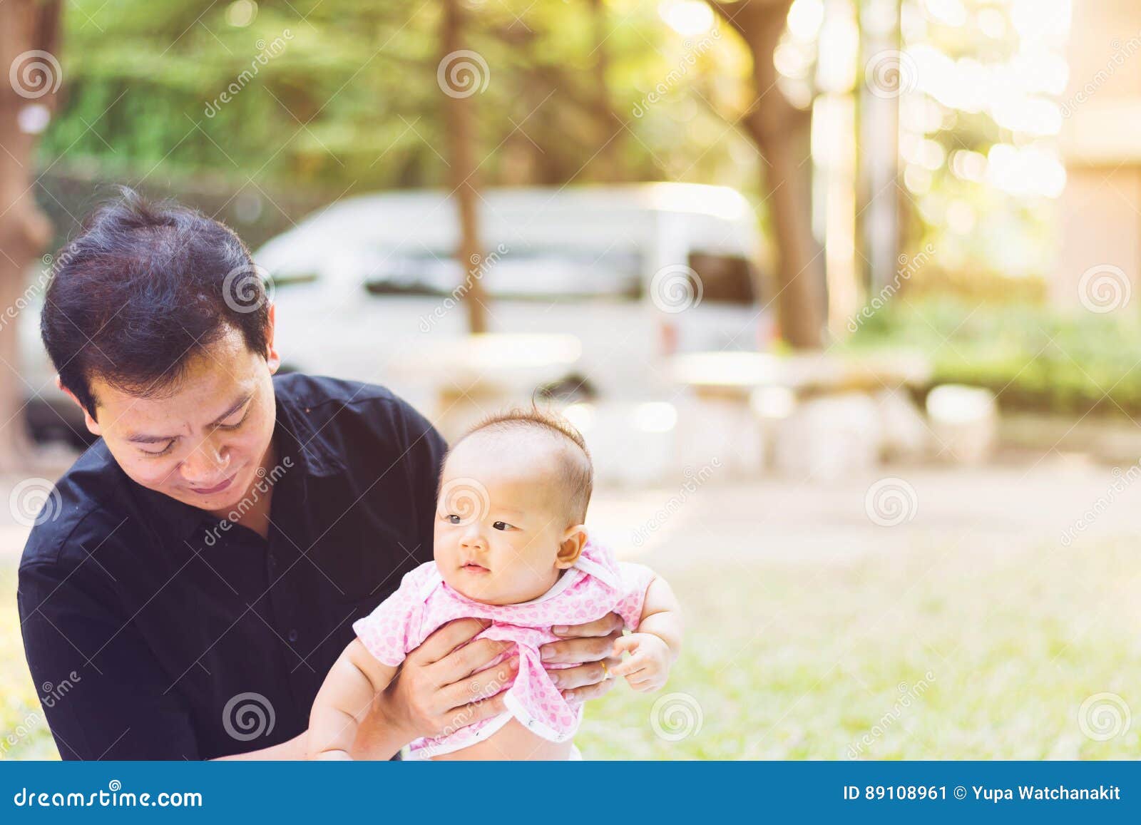 Father Parenting Baby on Park Stock Image - Image of cute, childhood ...