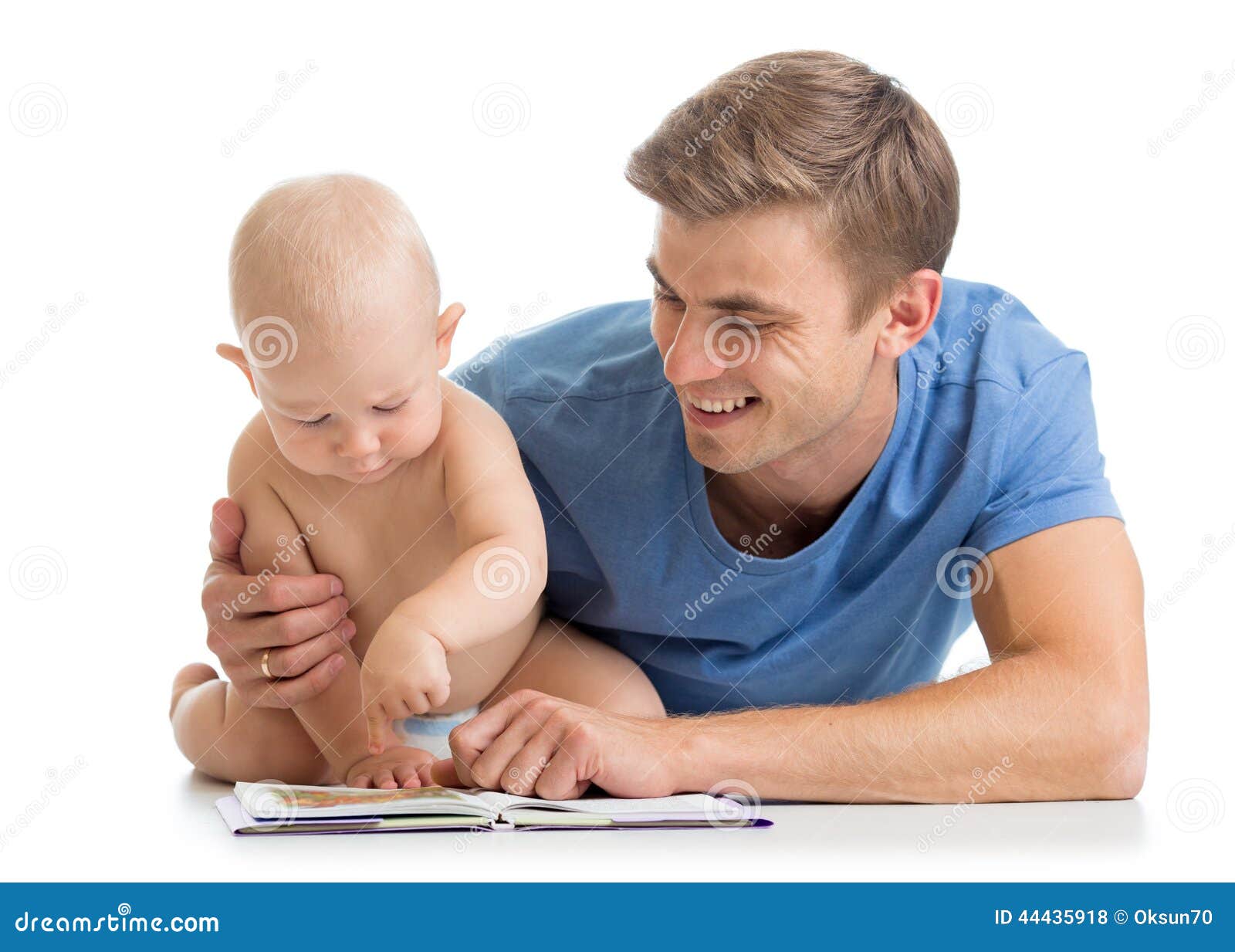Father Reading a Book To Son Baby Stock Photo - Image of looking ...