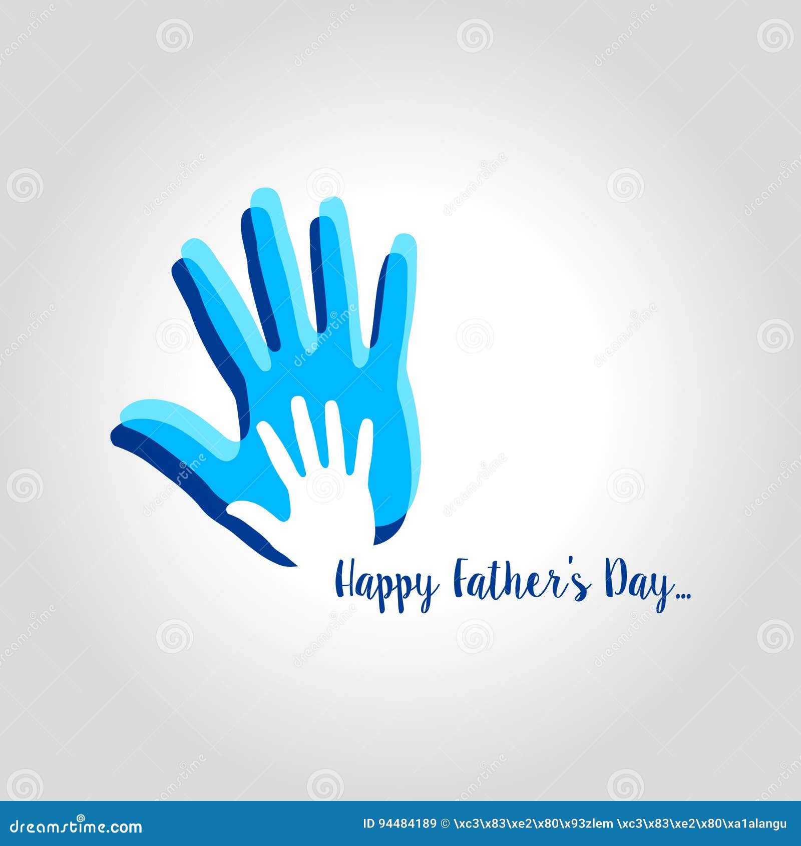 Happy Fathers Day Greeting Card Vector Illustration Stock Vector