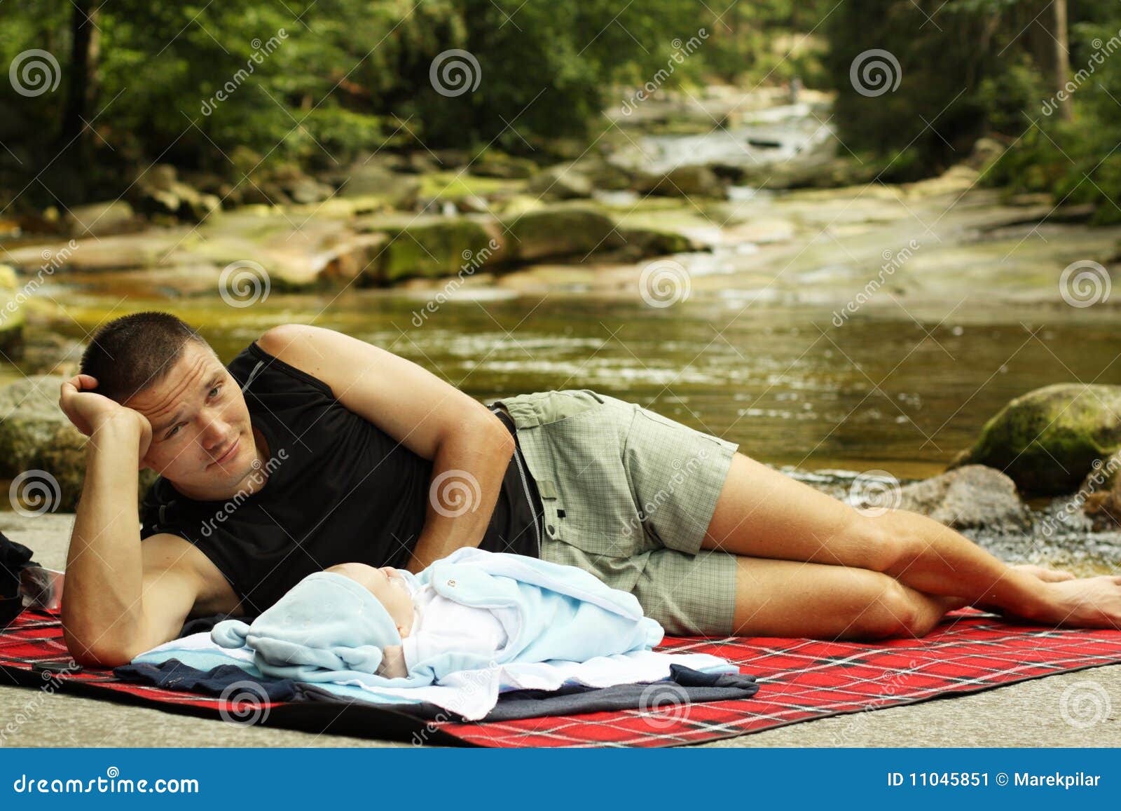 Father s relax stock image. Image of love, peace, blanket - 11045851