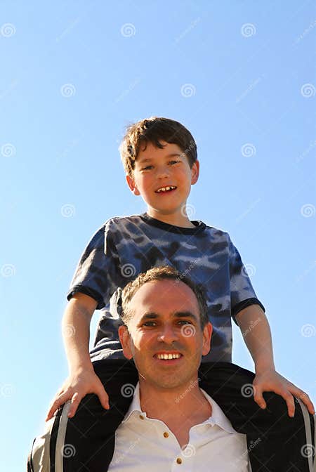 Father and son stock image. Image of blue, cute, hold - 2308891
