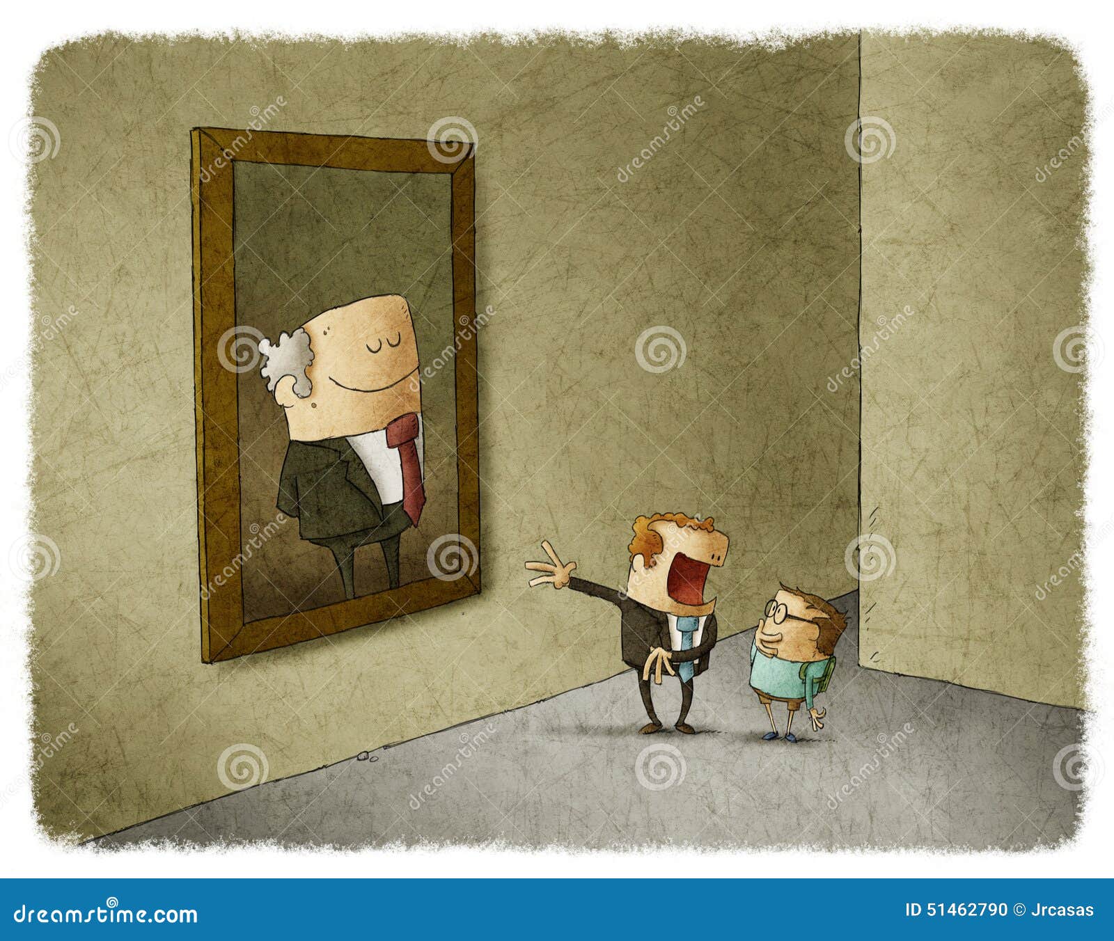 Father and Son Admiring Their Predecessor Stock Illustration ...