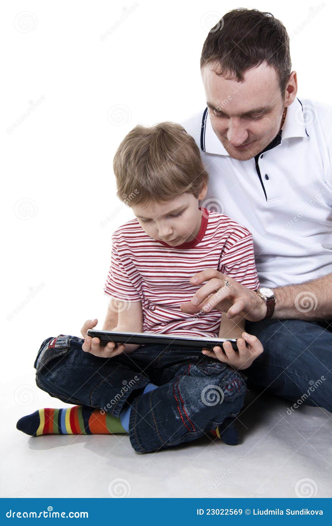 Father And Son With The Computer. Picture Image: 23022569