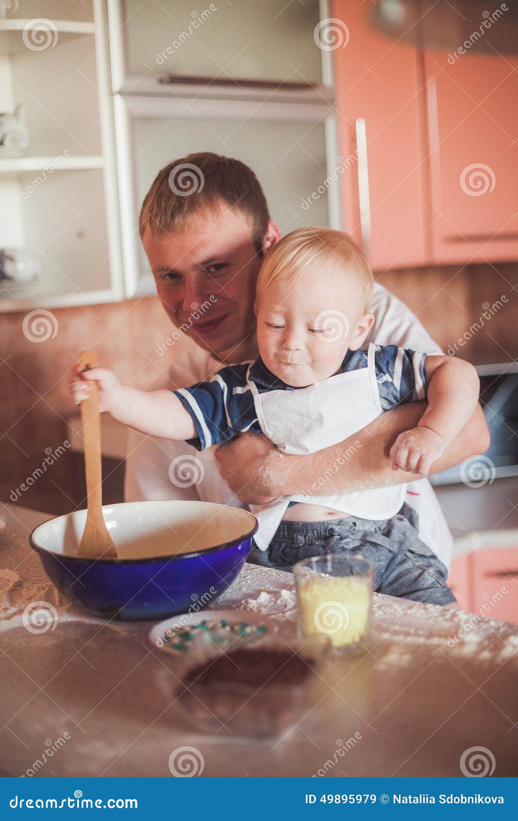Father and son cooking stock image. Image of joyful, adult - 49895979