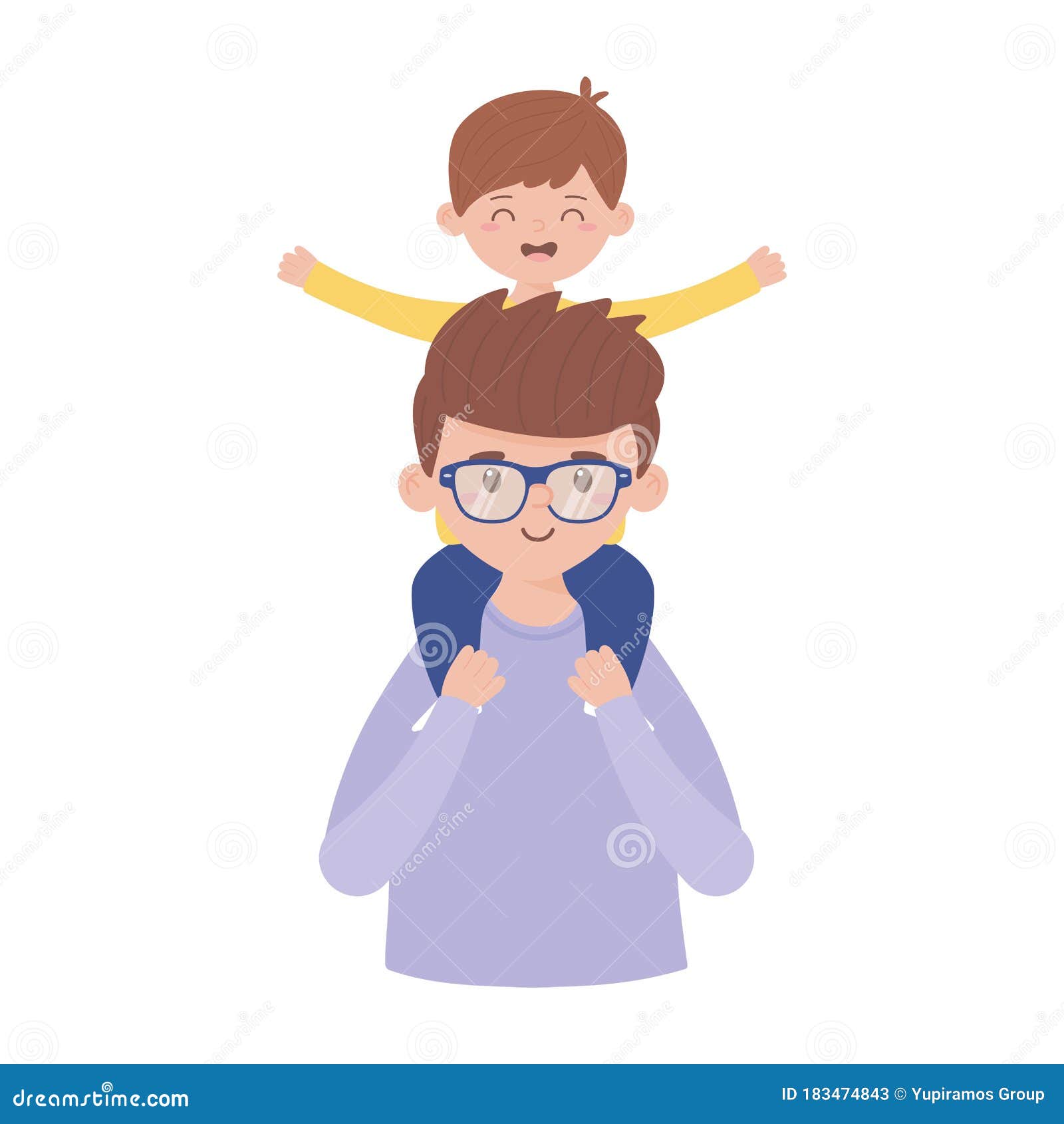 Father and Son Vector Design Stock Vector - Illustration of celebration ...