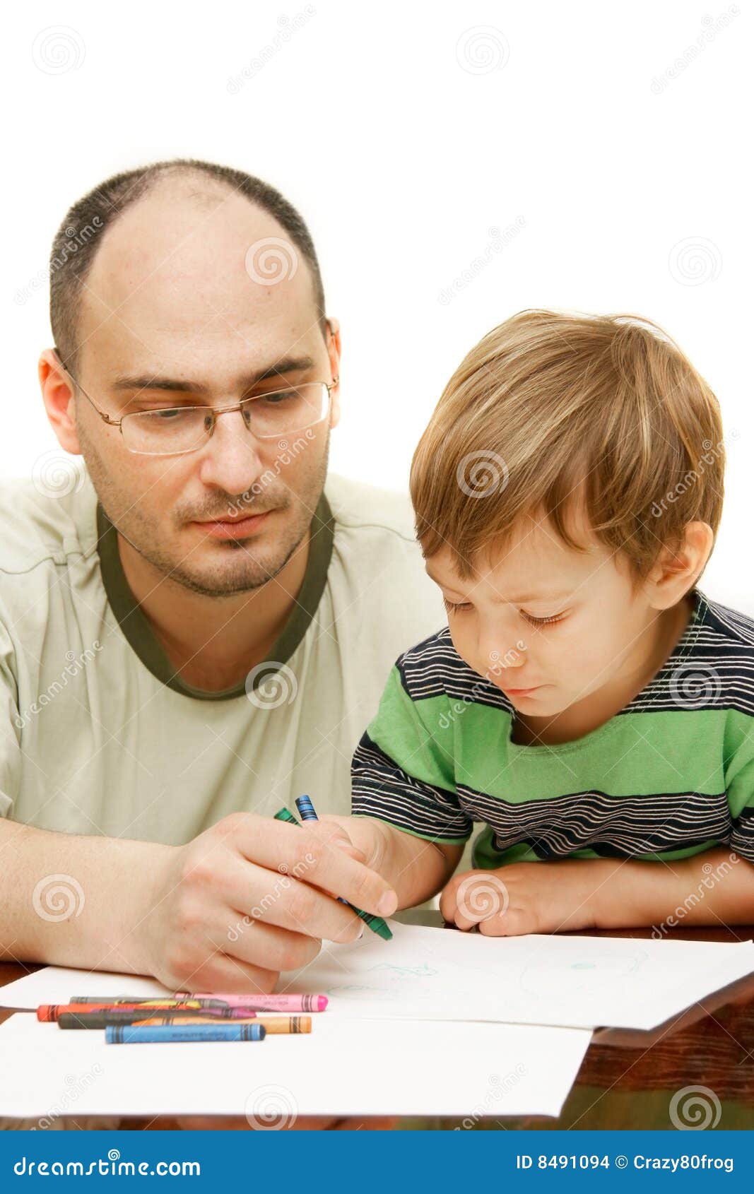Father and son drawing stock photo. Image of drawing, learn - 8491094