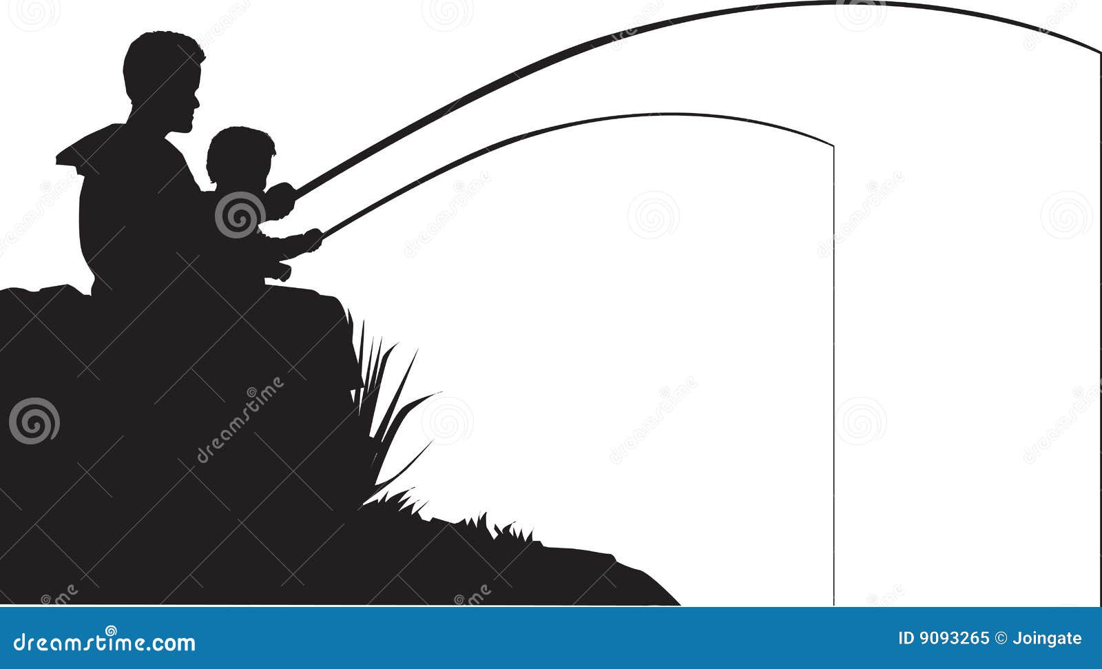 Father And Son Fish Cartoon Vector | CartoonDealer.com #9093265