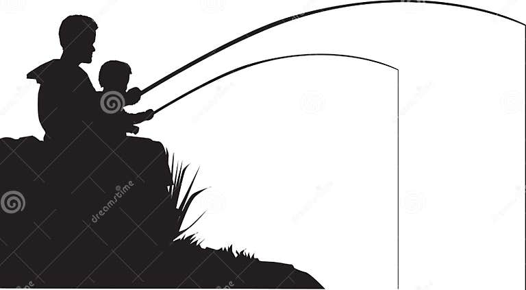 Father and son fish stock vector. Illustration of grunge - 9093265