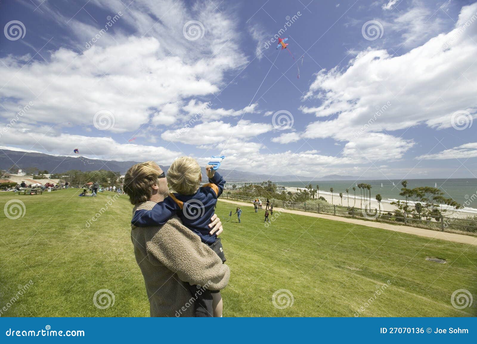 Father and Son Flying a Kite Editorial Photo - Image of father ...