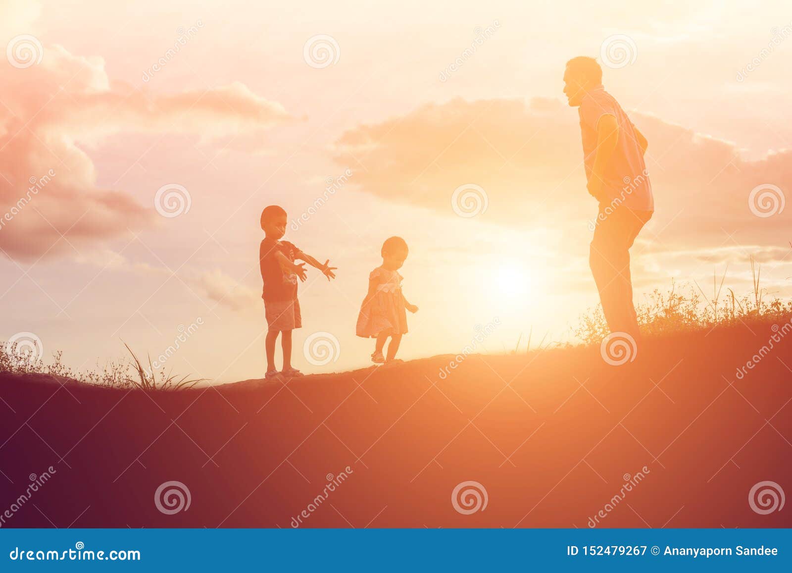 Father and Son Having Fun on Sunset Stock Image - Image of happy ...