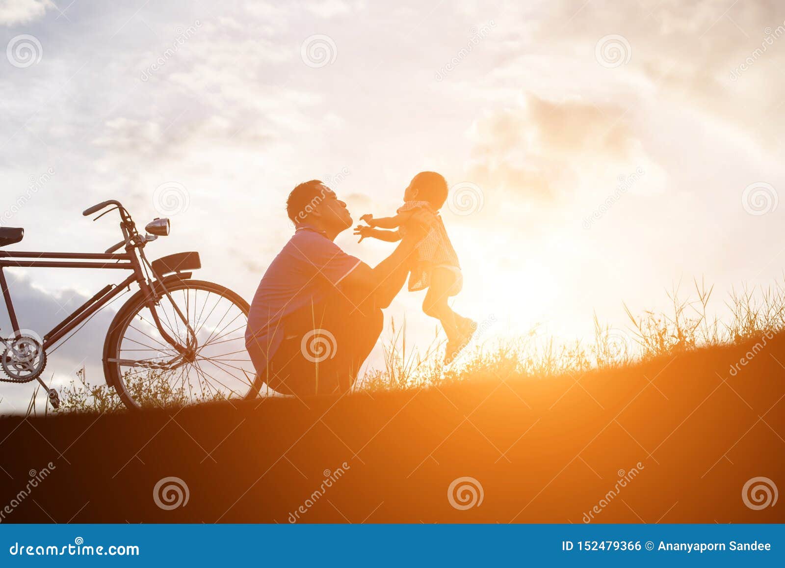 Father and Son Having Fun on Sunset Stock Photo - Image of daddy, child ...