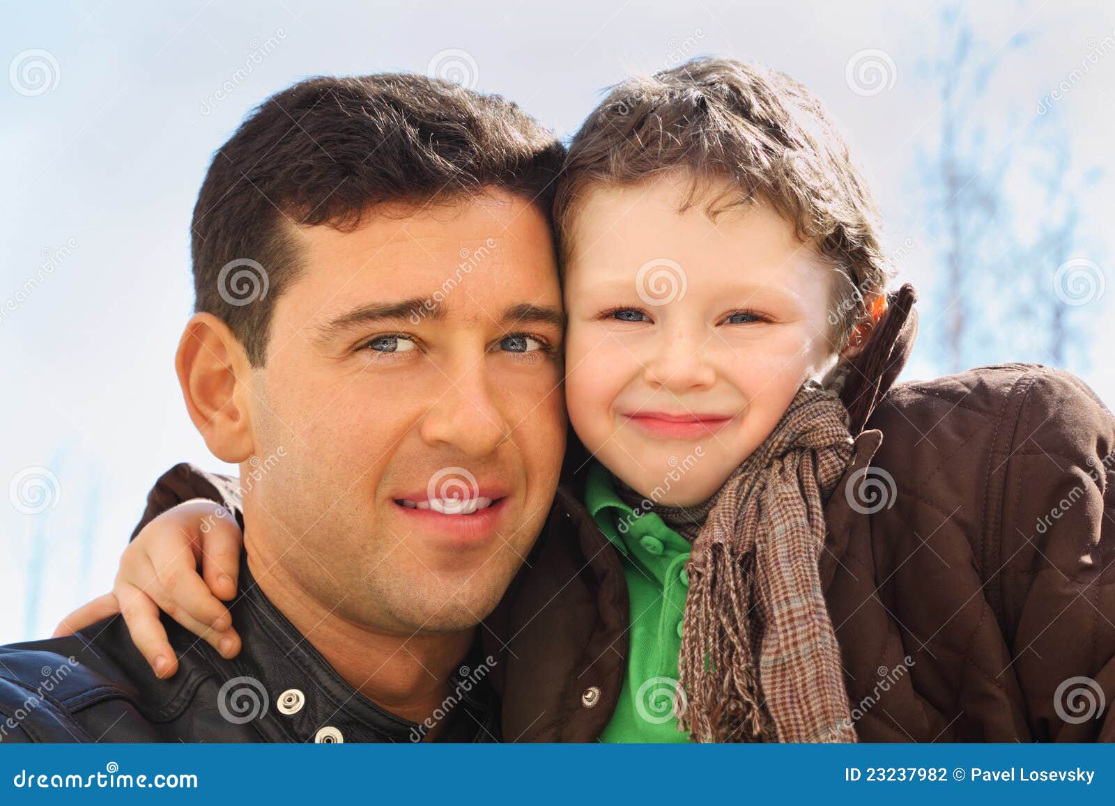 Father and son hug outdoor stock photo. Image of parent - 23237982