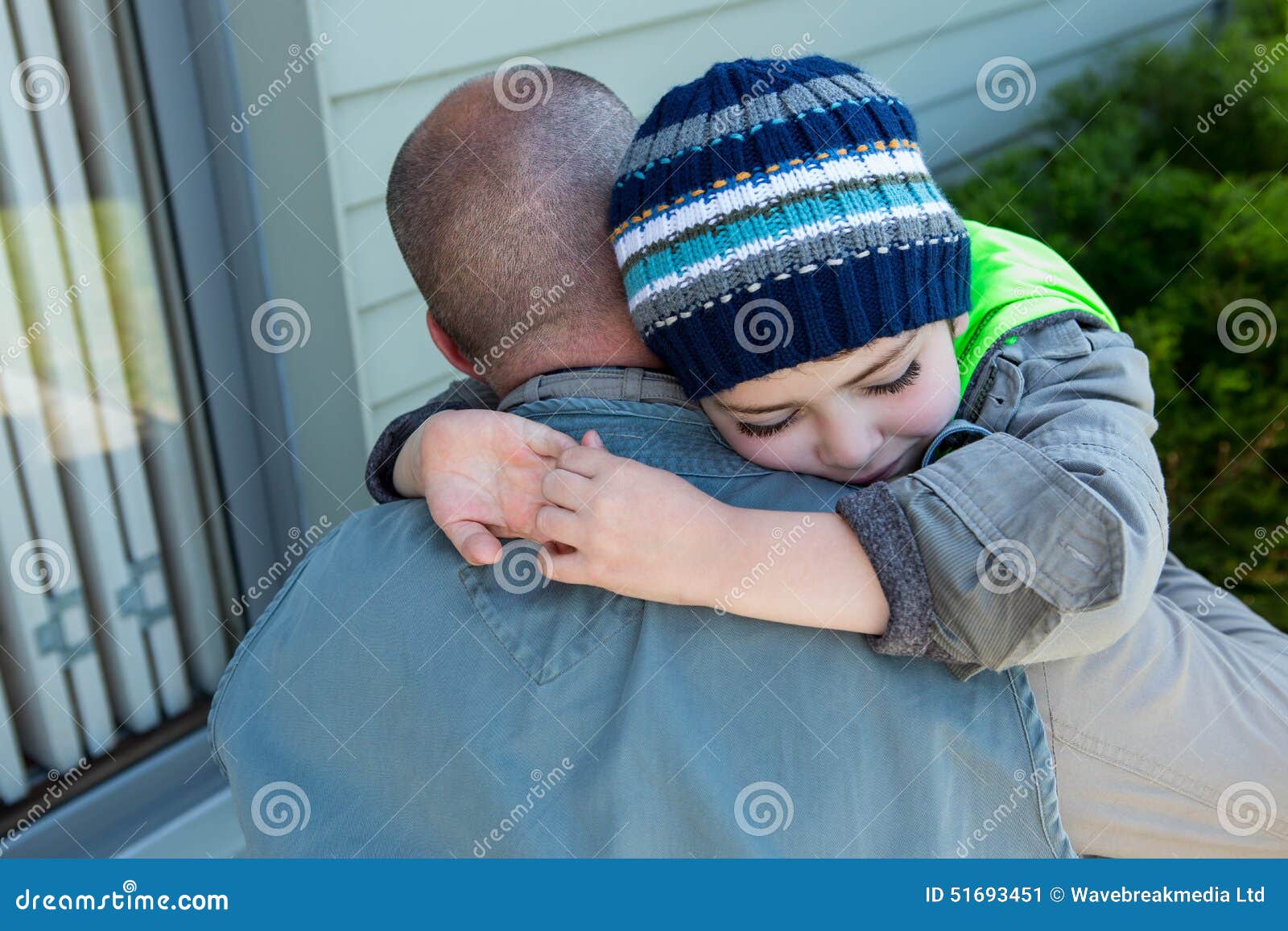 Father And Son Hugging Stock Image Image Of Summertime 51693451