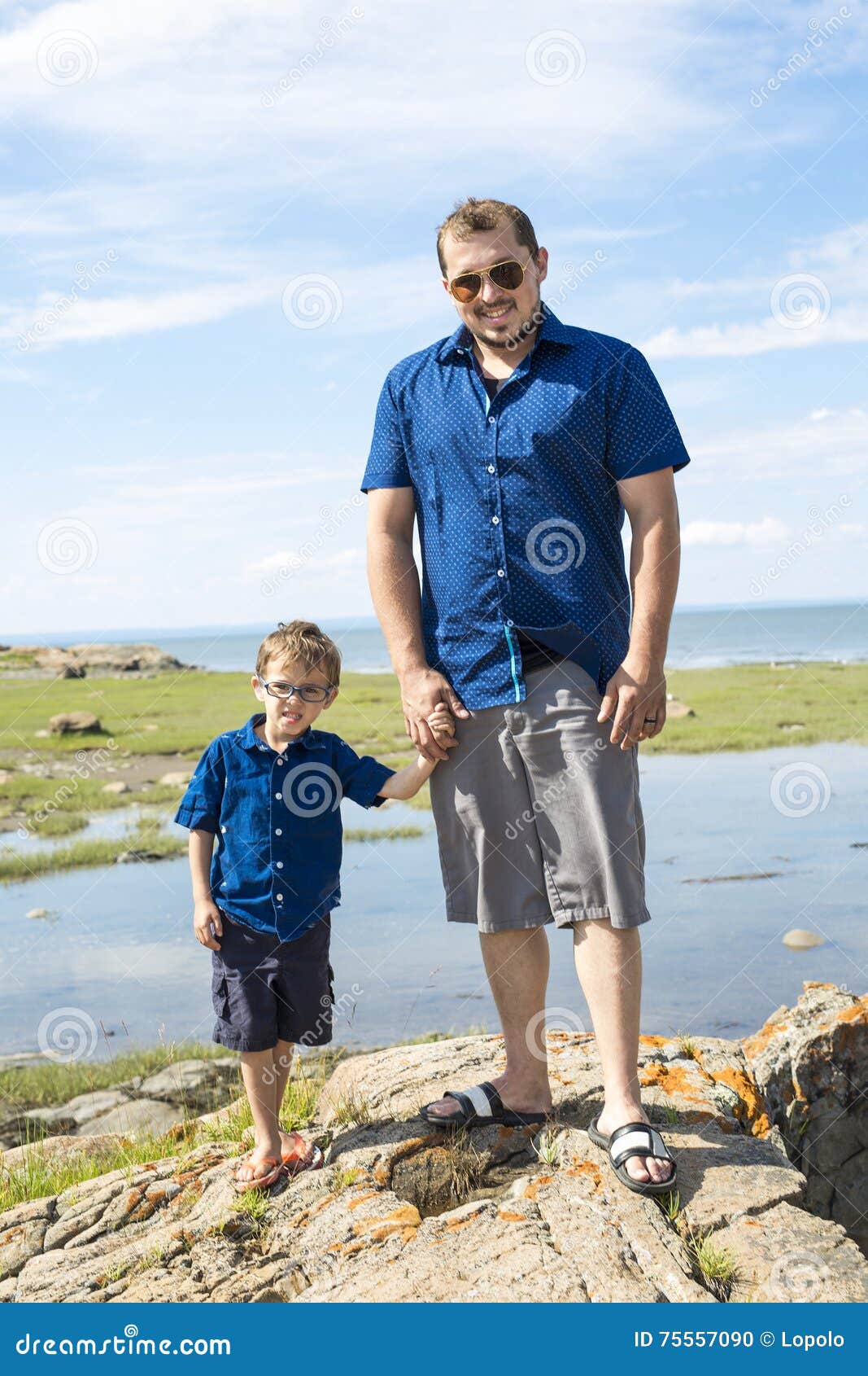 Father and Son Hugging on Outdoor Summer Stock Photo - Image of outside ...