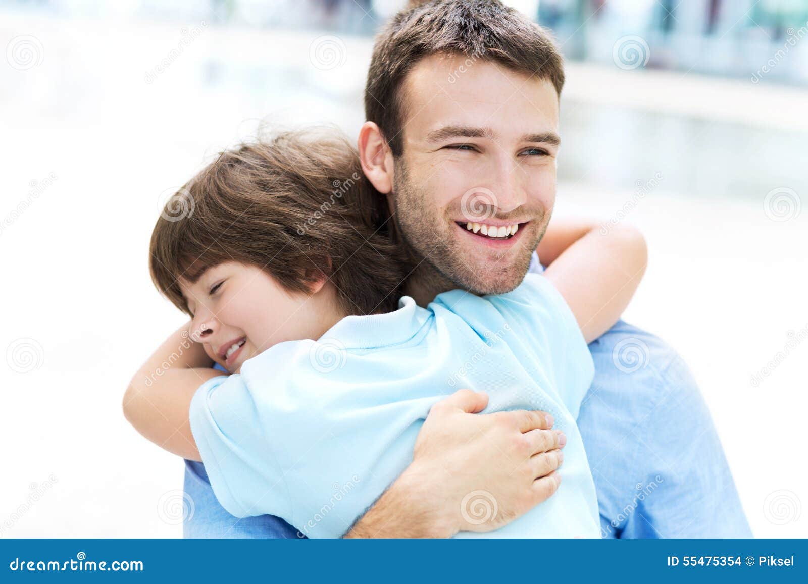 Father and son hugging stock photo. Image of people, hugging - 55475354