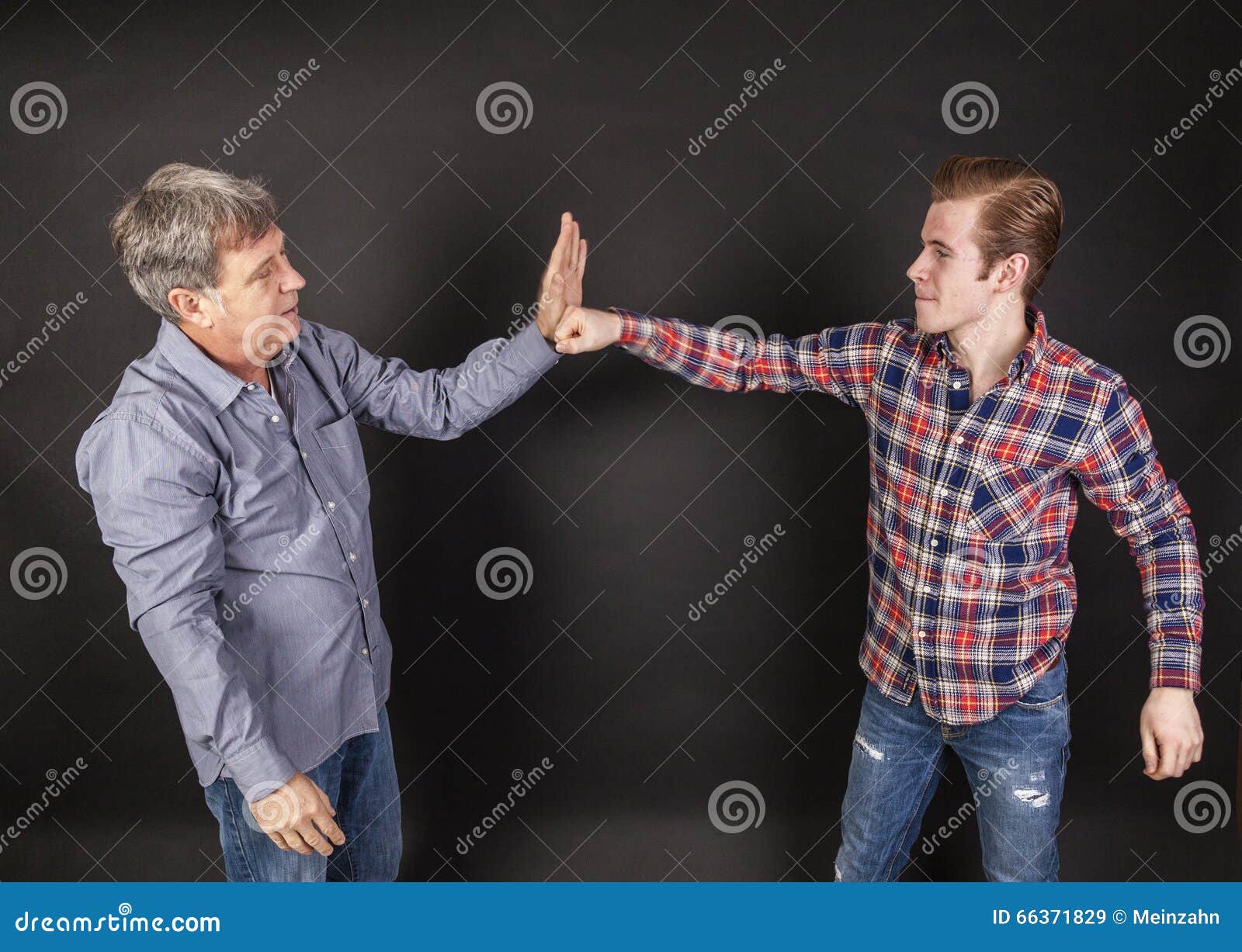 Father and Son Lean on Back To Back Stock Image - Image of give ...