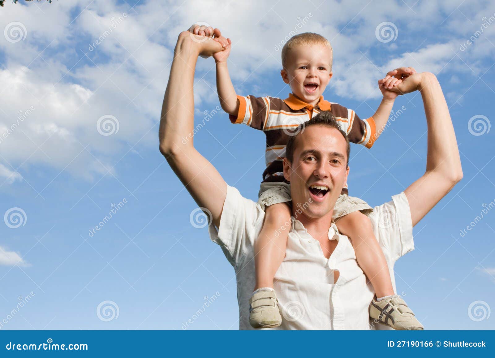 Father son piggy back stock photo. Image of outdoors - 27190166