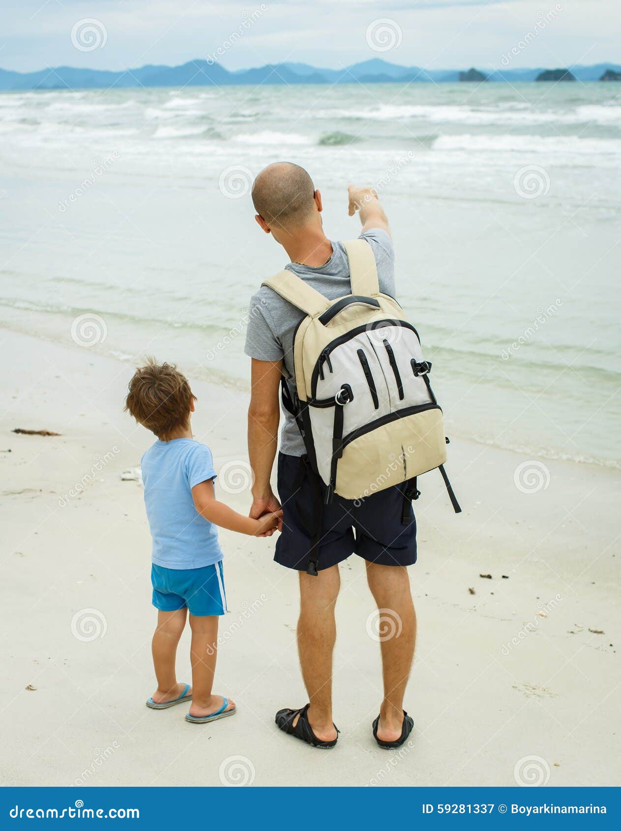 Father and son on the sea stock image. Image of leisure - 59281337