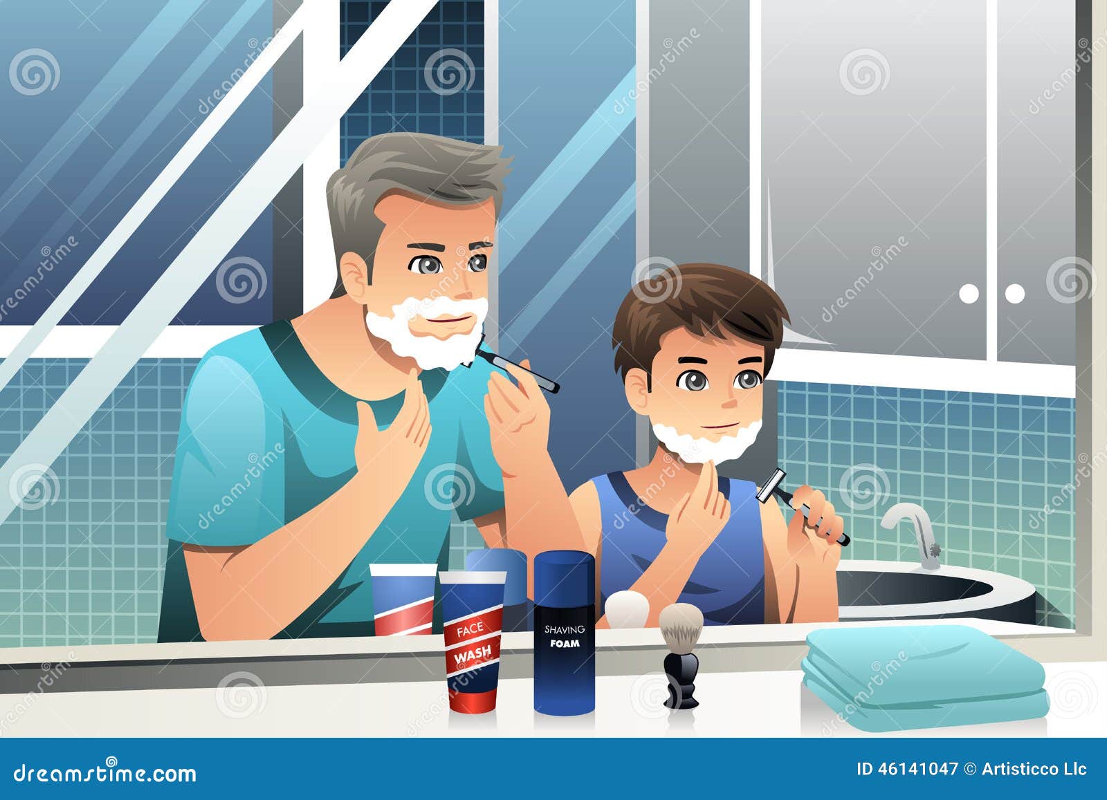 Shaving Face Clipart