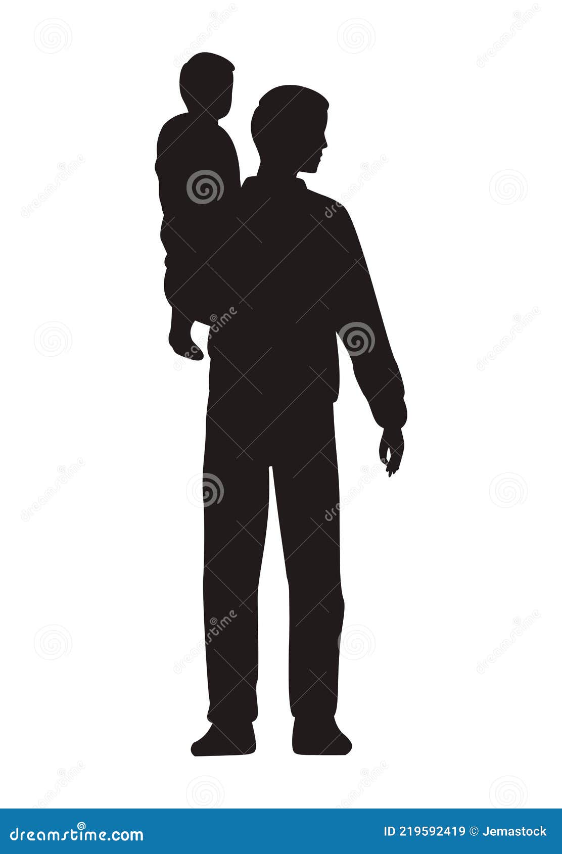 Father With Son Silhouettes Royalty-Free Stock Photo | CartoonDealer ...