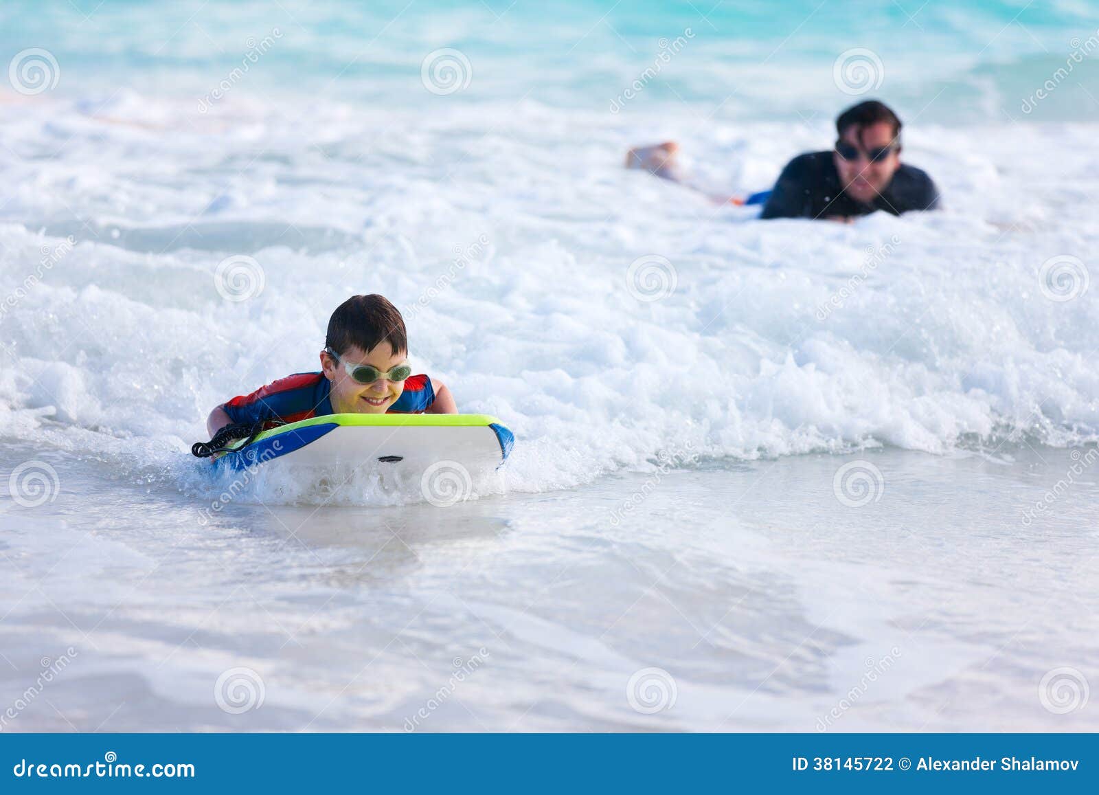 Father and son surfing stock photo. Image of board, leisure - 38145722