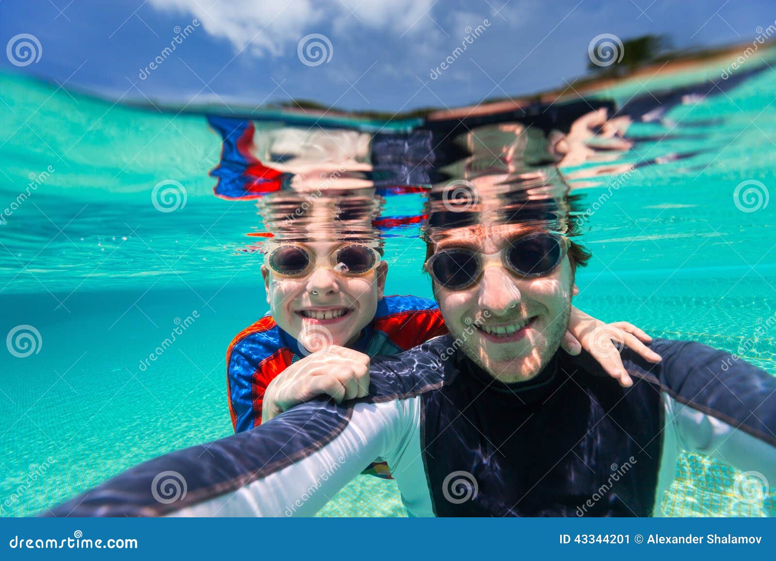 Father and son swimming stock image. Image of family - 43344201