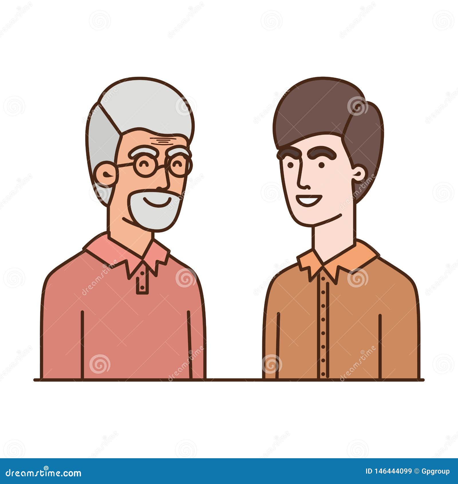 Father with Son Talking Avatar Character Stock Vector - Illustration of ...