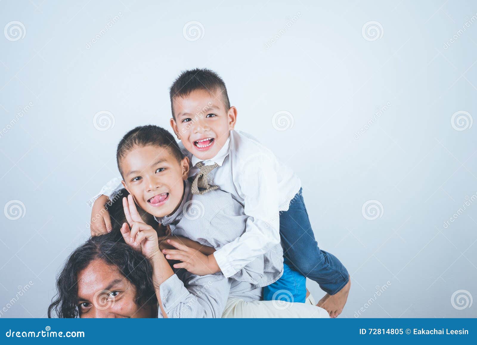Father and sons stock image. Image of cute, child, care - 72814805