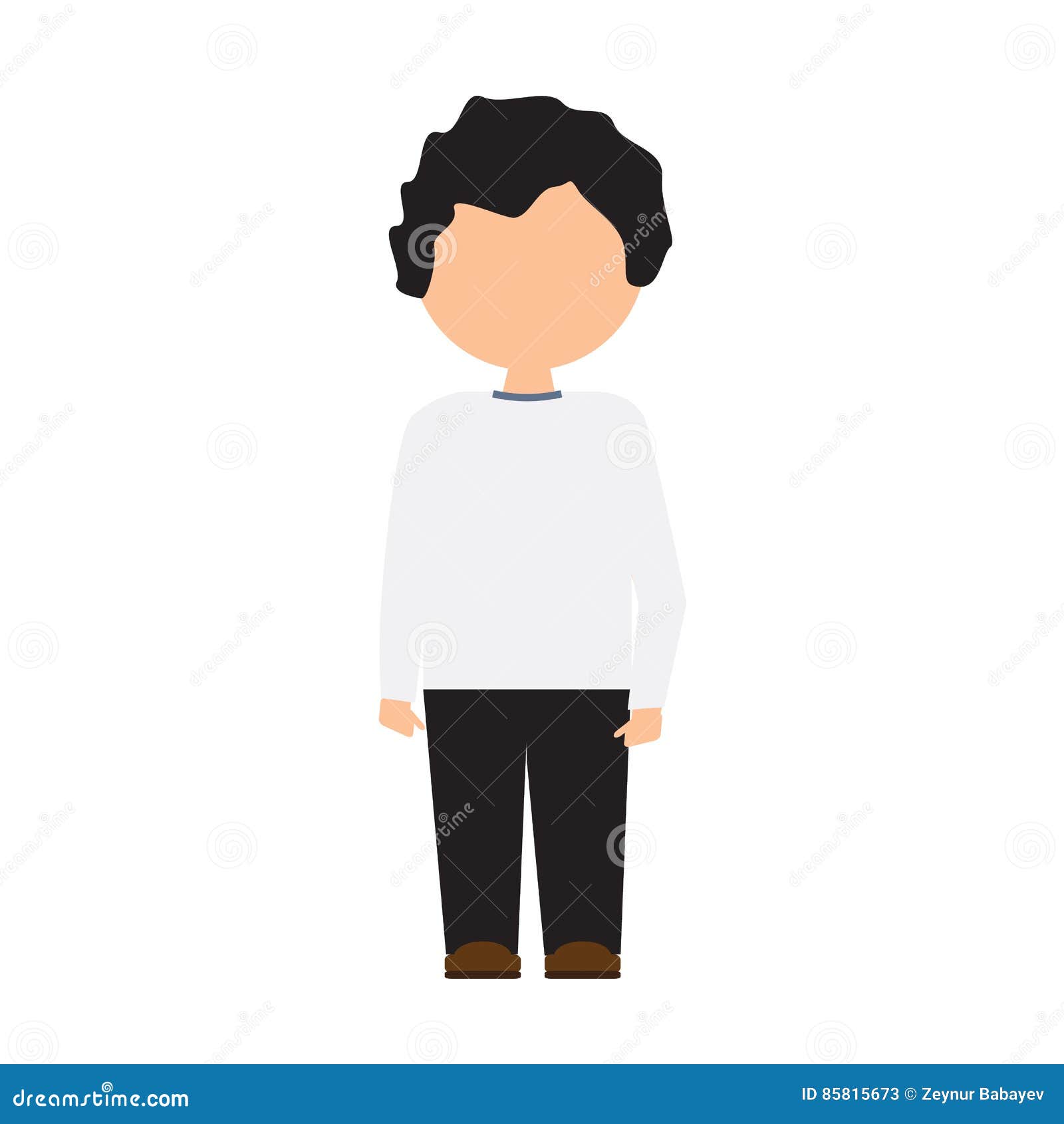Father Standing. Icon with Flat Color Vector. Stock Vector ...