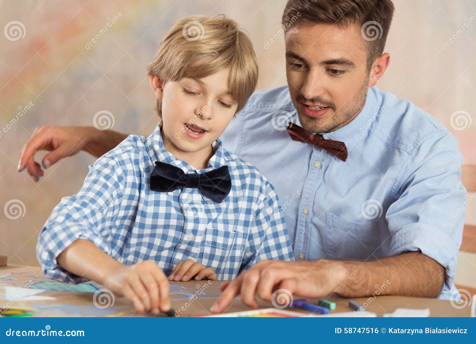 Father Supporting Talented Boy Stock Photos - Free & Royalty-Free Stock ...