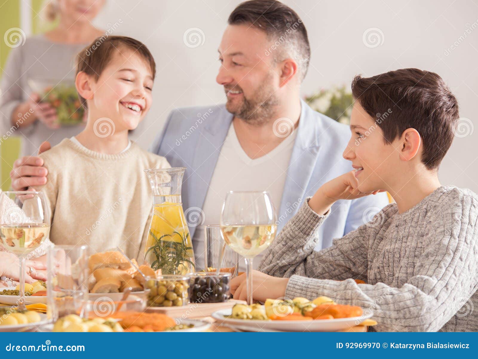 Father talking to his sons stock photo. Image of flat - 92969970