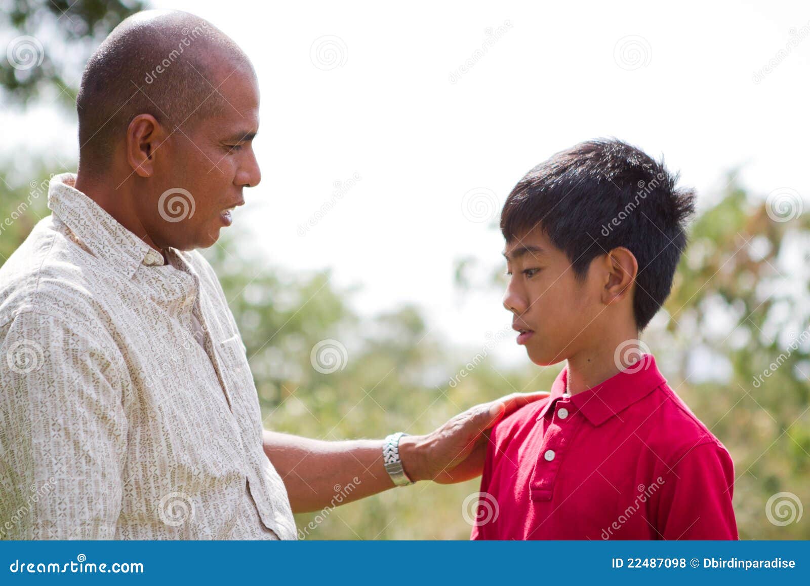 Father Talking To Son stock photo. Image of communication - 22487098