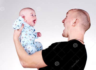 Father throwing baby boy stock photo. Image of emotion - 9825238