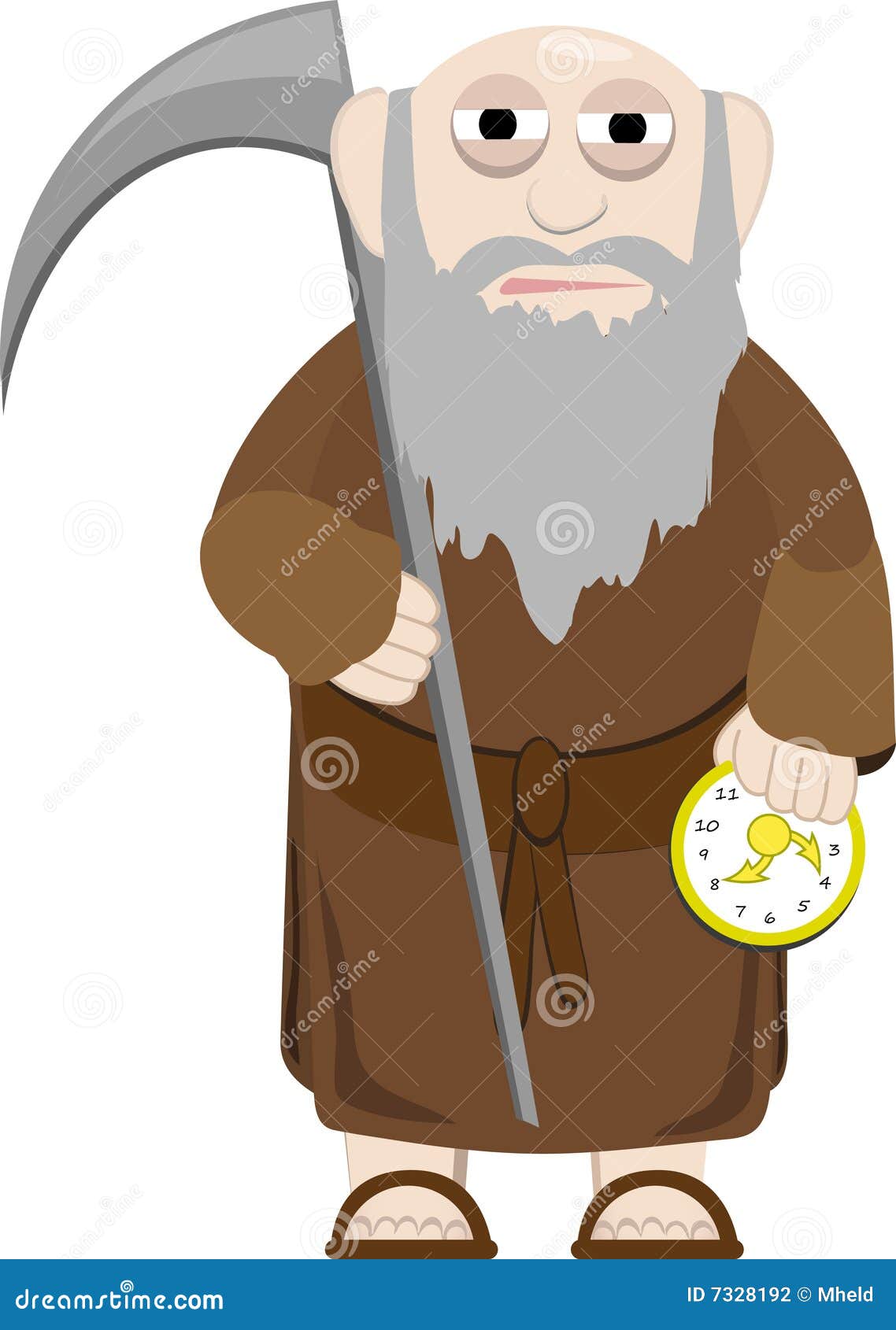 Father Time stock vector. Illustration of numbers, beard - 7328192