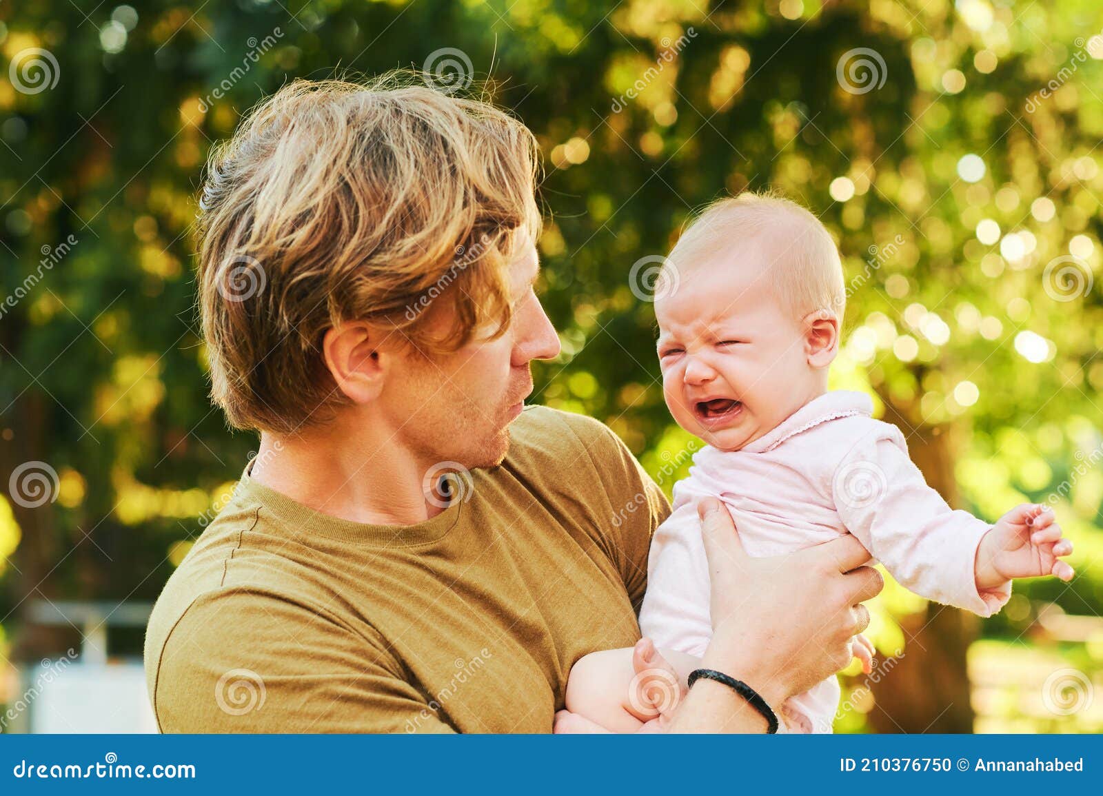 Father Trying To Calm Down Crying Baby Stock Photo - Image of difficult ...