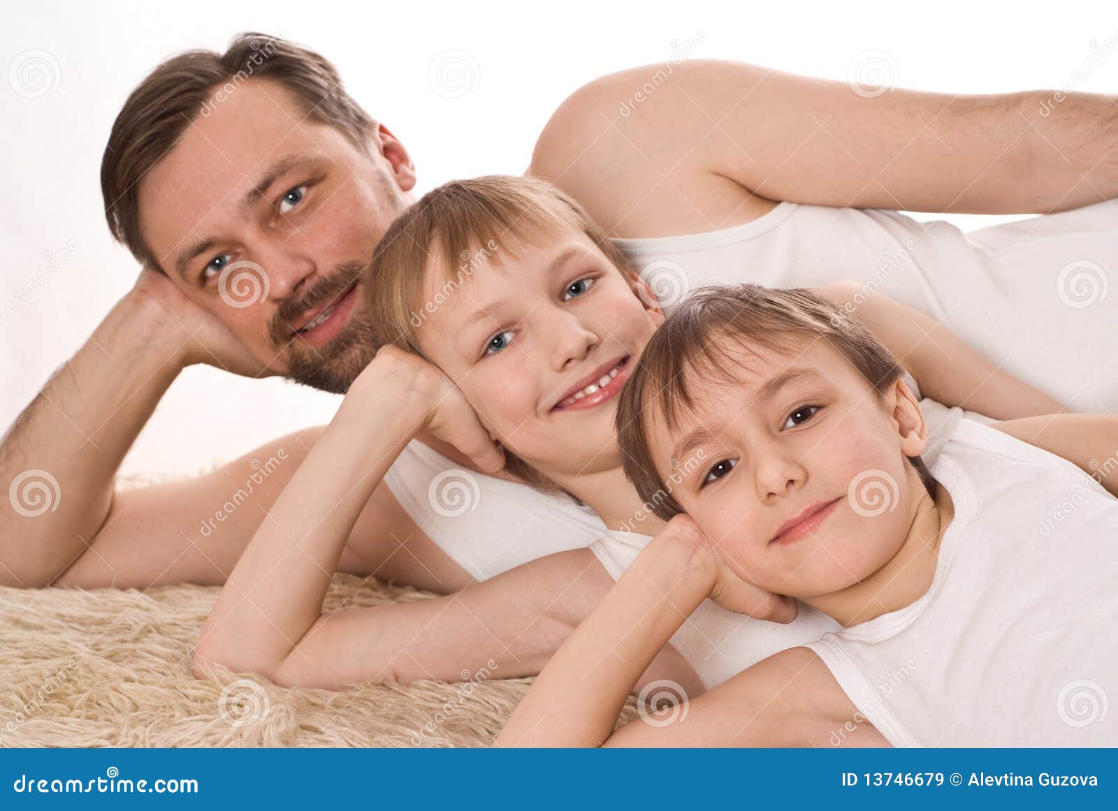 Father with two sons stock image. Image of friendship - 13746679