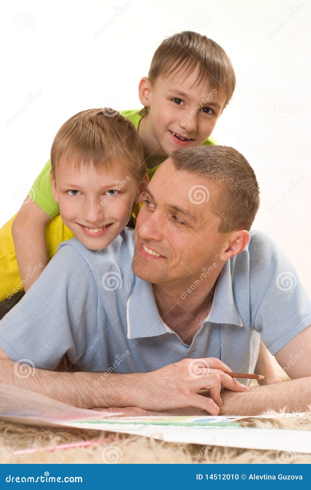 Father and Two Young Brothers Stock Photo - Image of life, parent: 14512010