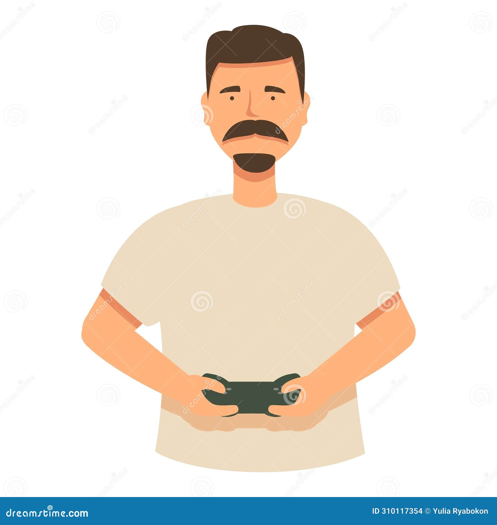 Father Video Gamer Icon Cartoon Vector. Play Computer Game Stock Vector ...