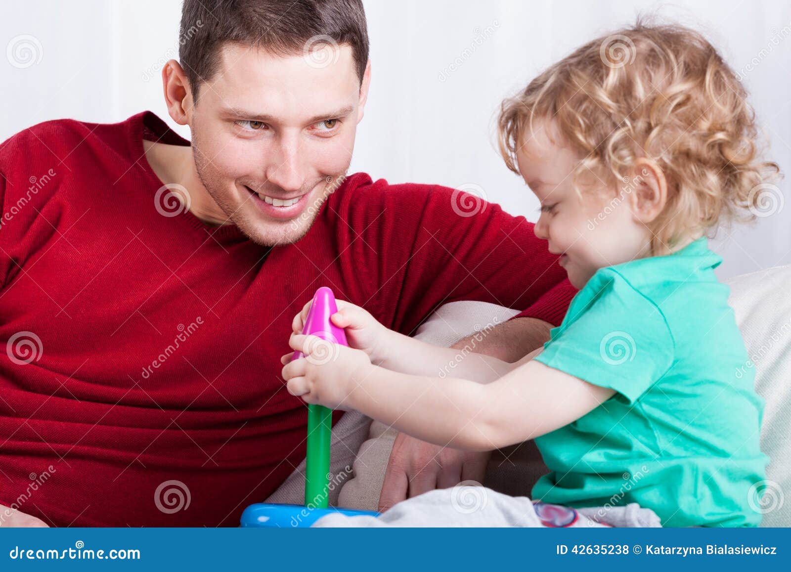 Father Watching His Son Playing Stock Photo - Image of childhood ...