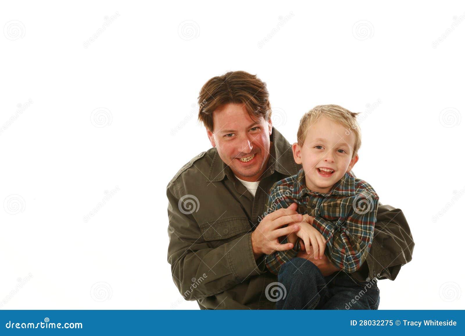 Father and Young Son Laughing Stock Image - Image of portrait, real ...