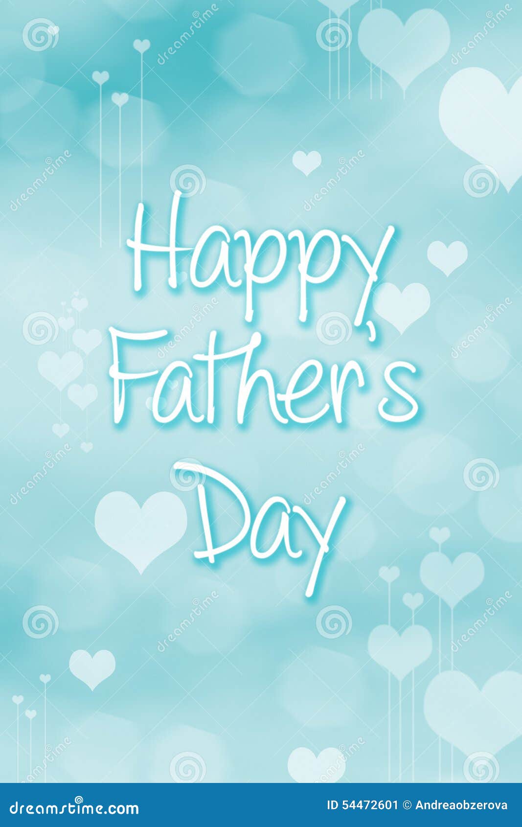 Fathers Day Abstract Background. Heart Holiday Illustration Stock ...